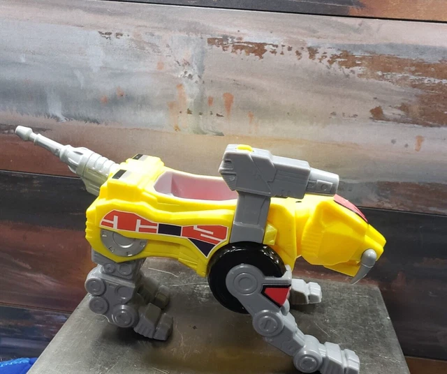 FISHER PRICE IMAGINEXT Power Ranger Giallo Ranger Sabertooth Tiger Zord ...