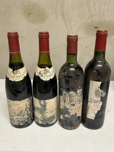 LOT DE 4 bouteilles de vin rouge -Bouchard Volnay 1989-st Emilion Grand ...