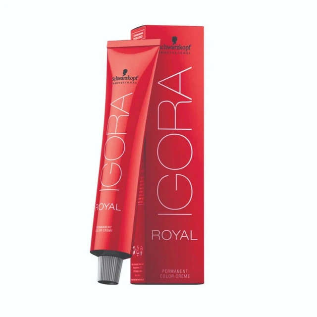 SCHWARZKOPF IGORA ROYAL Permanent Hair Dye Cream 60ml Tube BNIB SEALED ... SCHWARZKOPF IGORA ROYAL Permanent Hair Dye Cream 60ml Tube BNIB SEALED ...