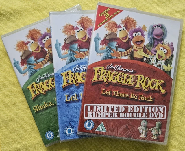 3 NEW & Sealed. Jim Henson's Fraggle Rock. Region 2 DVD's. Over 5 Hours ...