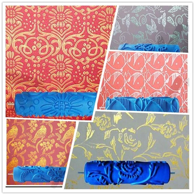GRAIN PAINT ROLLER Painting Grain Pattern Tool Patterns Wall Decoration ...