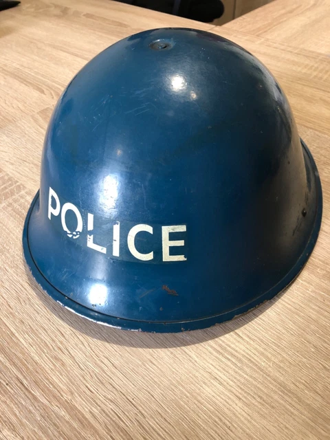 CASQUE ANGLAIS MKIII dit "tortue" blue POLICE. EUR 80,00 - PicClick FR