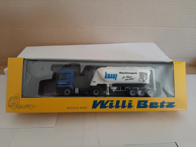 HERPA WERBEMODELL MB ACTROS Spedition Willi Betz mit Siloauflieger ...
