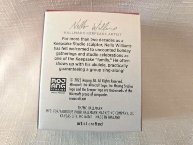 HALLMARK 2025 MINECRAFT Alex, Steve And Artic Fox Miniature Ornaments £ ...