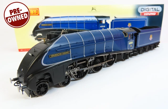 OO GAUGE HORNBY R2991XS DCC SOUND BR A4 60018 Sparrow Hawk BR Blue Loco ...