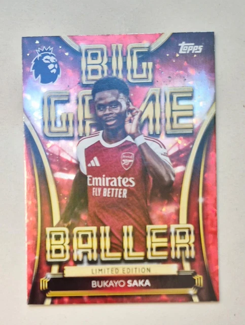 TOPPS PREMIER LEAGUE 2026 Bukayo Saka Big Game Baller Limited Edition ...