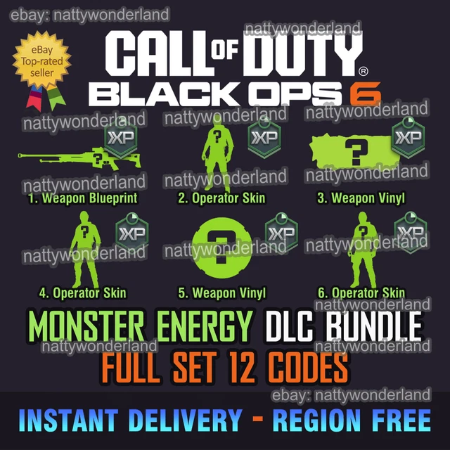BLACK OPS 6 Monster Energy Full Set Operator Skins Call of Duty COD BO6 ...