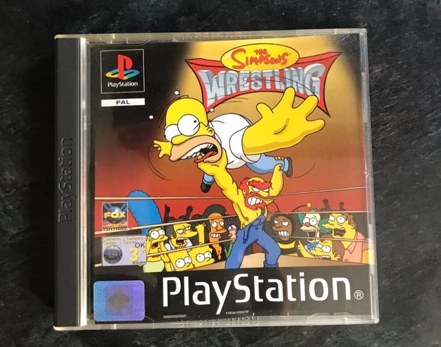 PS1 THE SIMPSONS Wrestling Game - Sony PlayStation - PlayStation 1 ...