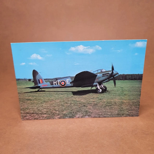 VINTAGE MILITARY AIRCRAFT Colourmaster post card DEHAVILLAND MOSQUITO ...