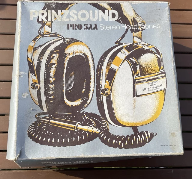 PRINZSOUND PRO 5AA Stereo Headphones - Original Box £19.44 - PicClick UK