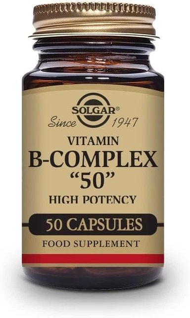 VITAMIN B-COMPLEX ''50'' Vegetable Capsules - Pack of 50 - High Potency ...