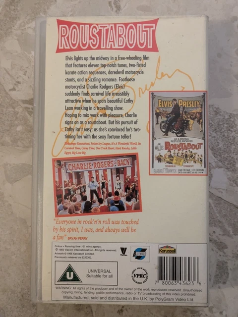 ELVIS PRESLEY ROUSTABOUT (VHS Video Tape) -freepostage £4.95 - PicClick UK