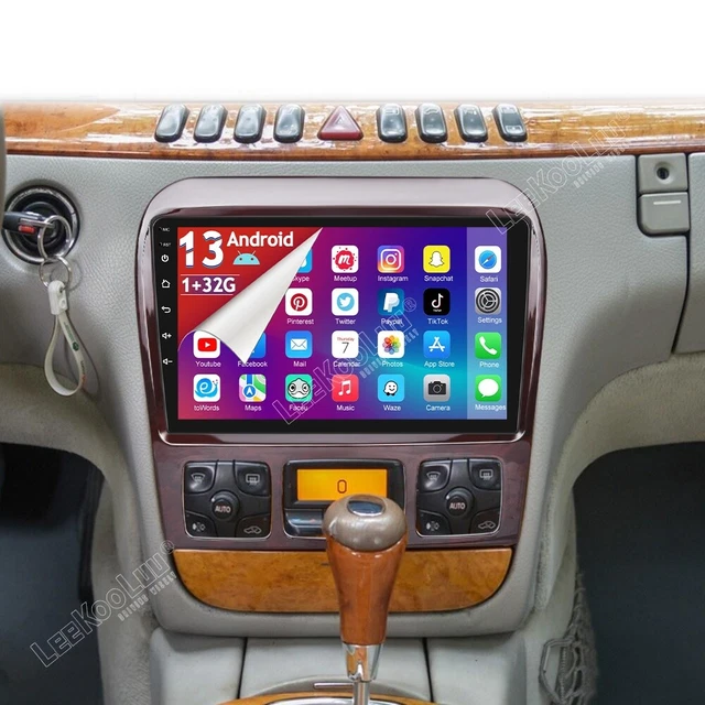 ANDROID 13 CAR Stereo Radio 32GB for Mercedes-Benz S-Class W220 GPS ...