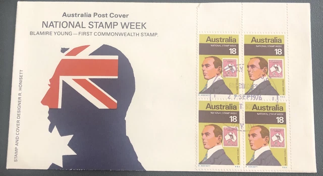 AUSTRALIA FDC 1976 National Stamp Week Block Of 4 Stamps $2.50 ...
