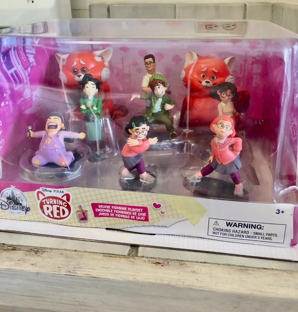 DISNEY PIXAR TURNING Red Deluxe Figurine Play Set 4" 9 Figures Set (NEW ...