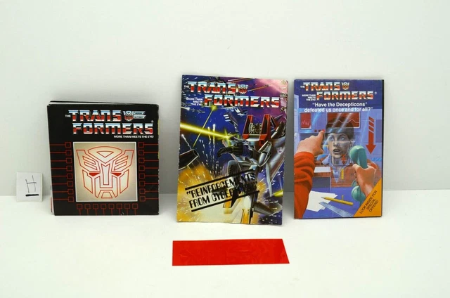 TRANSFORMERS ORIGINAL G1 Box Insert Catalog Checklist Mail Away Red ...