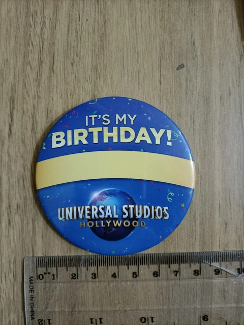 UNIVERSAL STUDIOS BIRTHDAY Badge Hollywood Los Angeles LA USA America ...