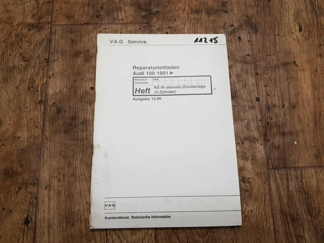 GUIDA ALLA RIPARAZIONE VW Audi 100 KE III-Jetronic/impianto di ...