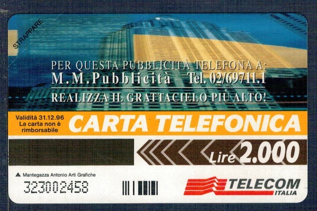 GIAN - SCHEDA telefonica PRP Golden 243 "GRATTACIELO" Nuova Perfetta ...