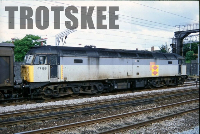 35MM SLIDE BR British Railways Diesel Loco Class 47 47188 Stafford 1993 ...