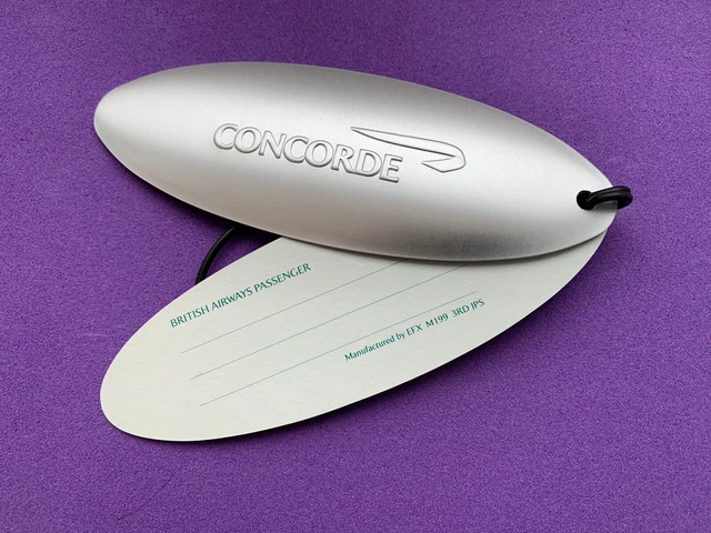 BRITISH AIRWAYS CONCORDE - Aluminium Metal luggage tag EUR 16,71 ...