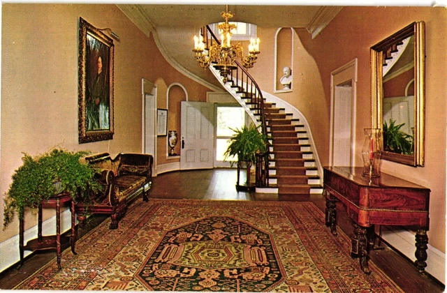 HALLWAY AT BELLE Meade Mansion Nashville TN Chrome Unposted Postcard ...
