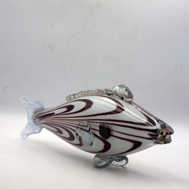 MURANO STYLE GLASS Circa 1970s Small Two Colour GLASS FISH £15.00 ...