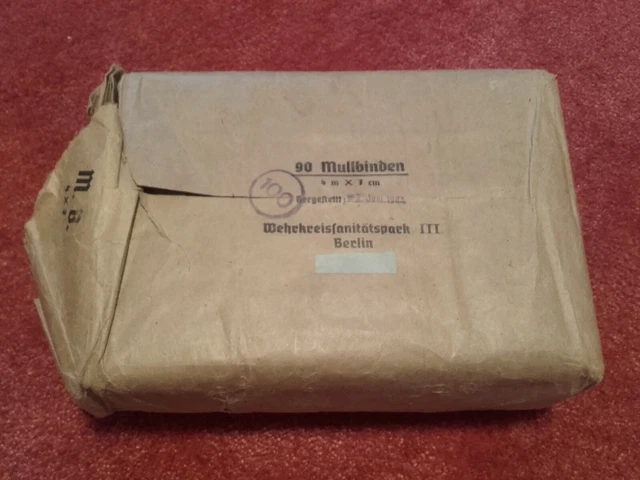 WEHRMACHT 1944 GROSSPACKUNG 90 Mullbinden Weltkrieg Wehrkreispark III ...