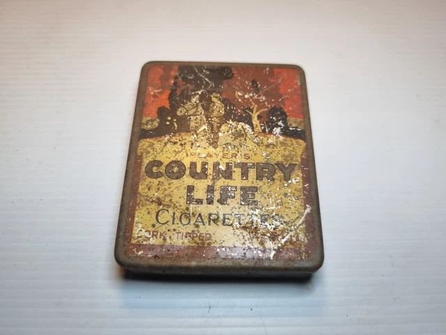 VINTAGE PLAYER'S COUNTRY Life Tobacco Cigarettes Tin - Empty $10.00 ...