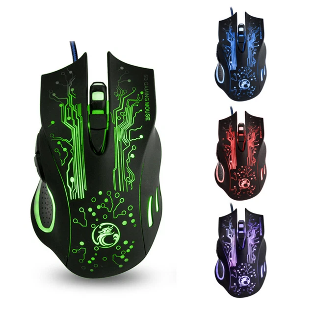 LED OPTIQUE USB Wired Gaming Mouse 6 Boutons Game Pro Gamer Computer ...