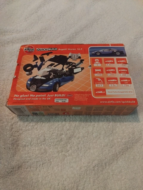 AIRFIX QUICKBUILD J6008 Bugatti Veyron 16.4 Kit Never Opened £5.45 - PicClick UK