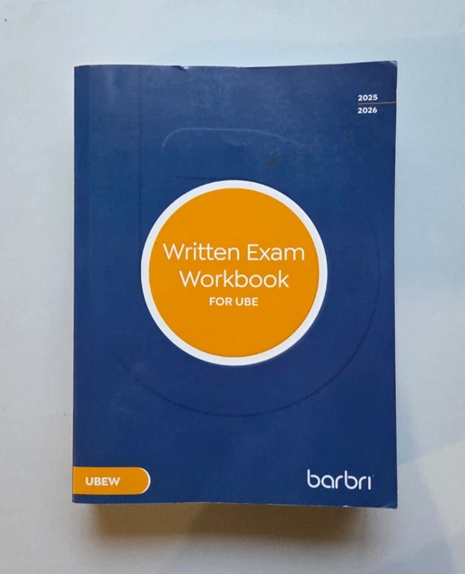 2025 2026 BARBRI Bar Review Written Exam Workbook UBE £51.80 - PicClick UK