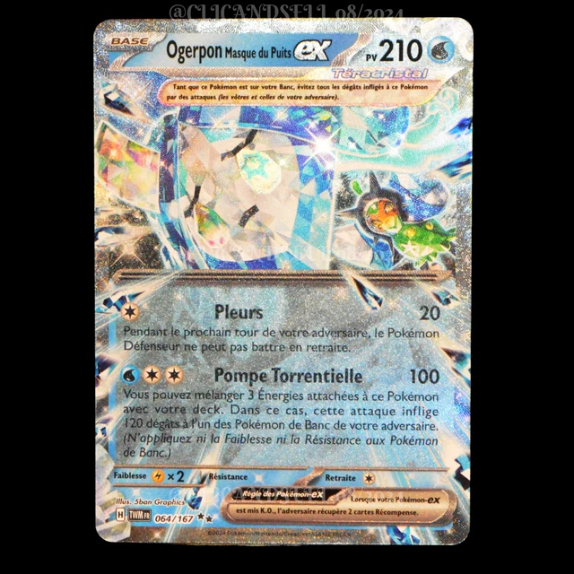 CARTE POKÉMON OGERPON Masque du Puits ex TWM 064 Mascarade ...