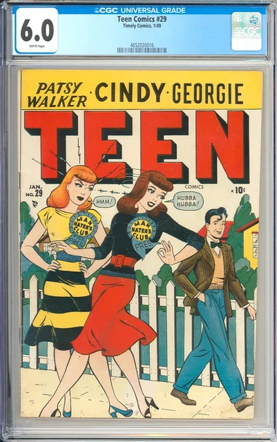 TEEN COMICS #29 "Man Hater's Club" Cover Patsy Walker Marvel Timely ...