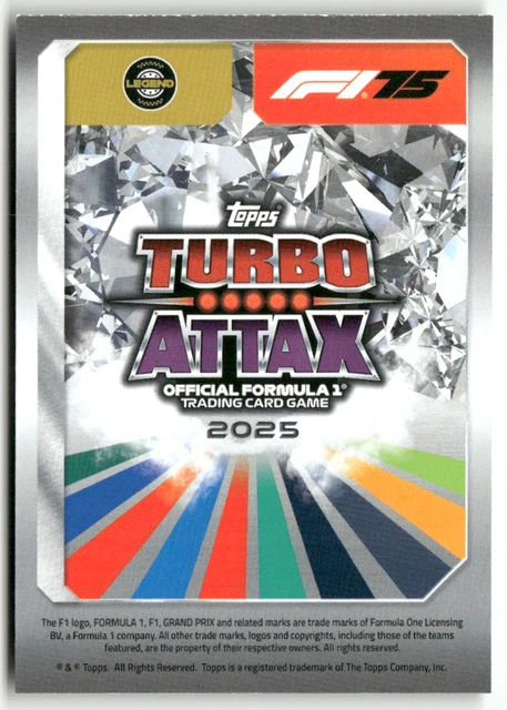 TOPPS F1 TURBO Attax 2025 Formule 1 No. 297 James Hunt Icônes Du Grille ...