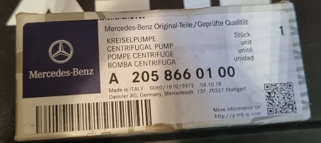 MERCEDES W205 W213 X253 Wasserpumpe Waschwasserpumpe A2058660100 EUR 15 ...