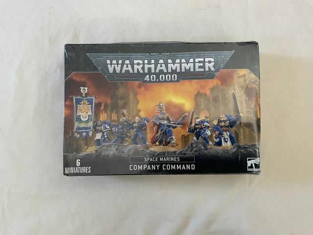 WARHAMMER 40K SPACE Marines Company Command neuf dans sa boîte EUR 161 ...