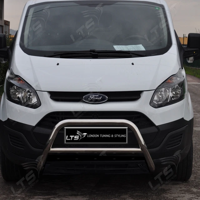 FORD TRANSIT TOURNEO Custom Chrome Nudge A-Bar Bull Bar 2012 Onwards W ...
