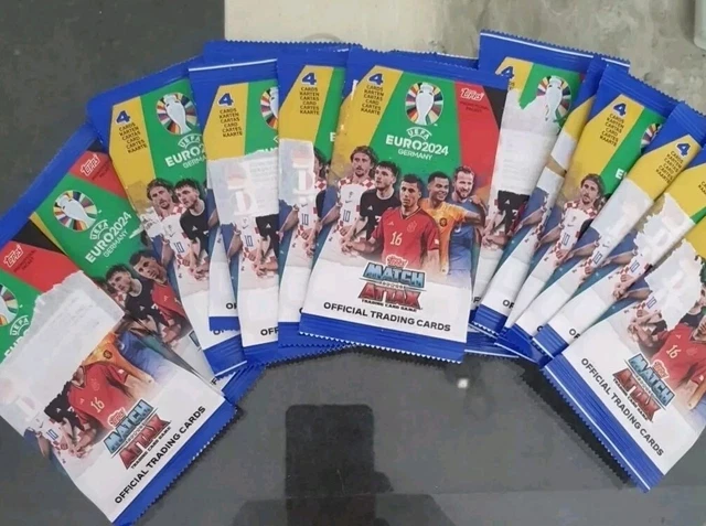 X30 UEFA EURO 2024 Topps Match Attax Promotional Trading Card Packs ...