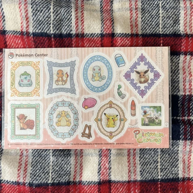 POKÉMON CENTER POKÉMON Canvas Stickers Pikachu Eevee Charizard £49.39 ...