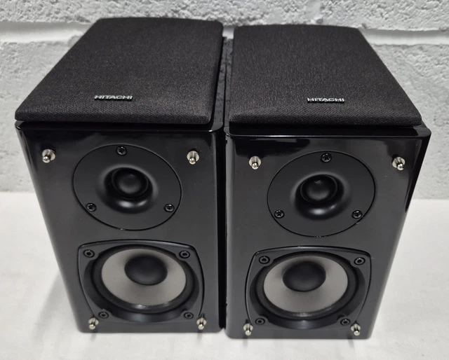 HITACHI AXM649U BLACK Wired 50-Watt Hi-Fi System Bookshelf Speakers ...