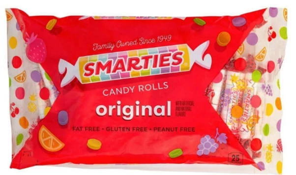 SMARTIES 'ORIGINAL' SMARTIES fruit flavors, Candy Rolls 453 gr aus USA ...