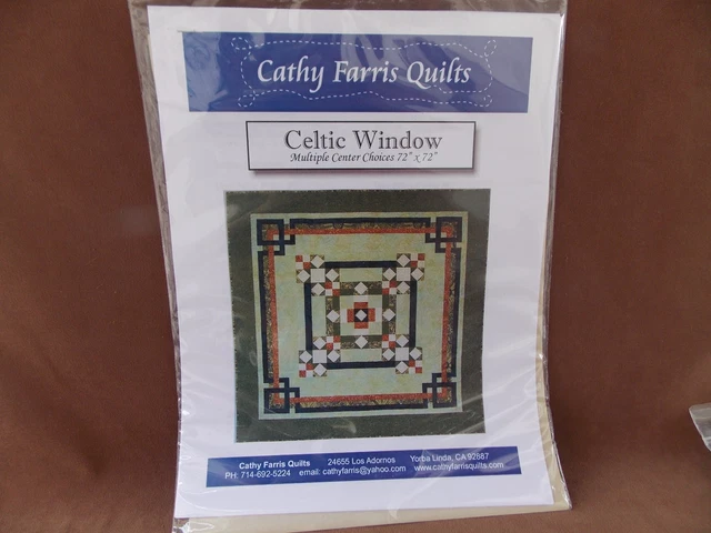 CELTIC WINDOW QUILT Pattern Cathy Farris Quilts NIP £19.28 - PicClick UK