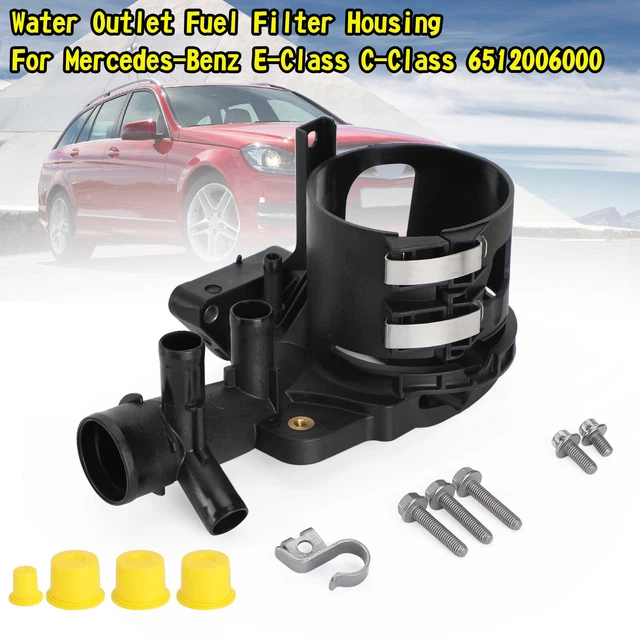 WATER OUTLET FUEL Filter Housing For Mercedes-Benz E-Class C-Class ...