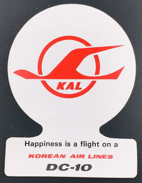 VTG 1970'S DC-10 DC10 Korean Air Lines Flight Crew Airline Sticker ...