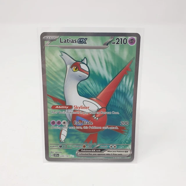 LATIAS EX 220/191 SV08 Surging Sparks Holo Pokemon Card Rare Art ...