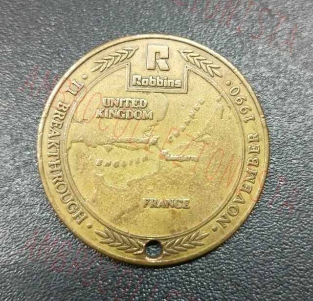 ROBBINS COMMEMORATIVE MEDAL - 1990 Link Euro Tunnel Transmanche £10.15 ...