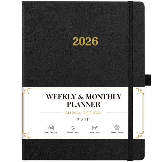 2026 PLANNER - Weekly and Monthly Planner 2026, Jan.2026 - Dec.2026, 9 ...