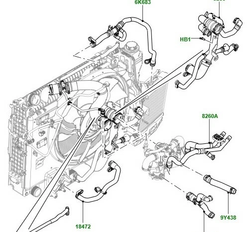 VÉRITABLE TUYAU REFROIDISSEUR Egr Range Rover 4.4 V8 2010-2012 Lr022660 ...