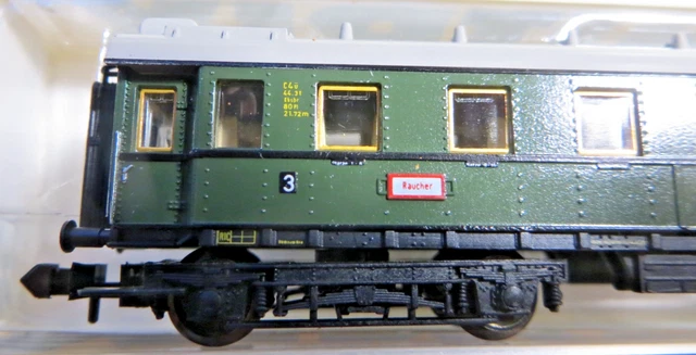 MINITRIX N 3151 Express Train Car 3rd Class Of The DRG In OVP £14.22 ...